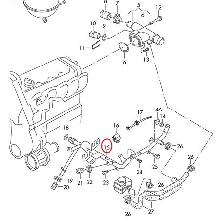 Linde Forklift VW038121065Q Su Hortumu