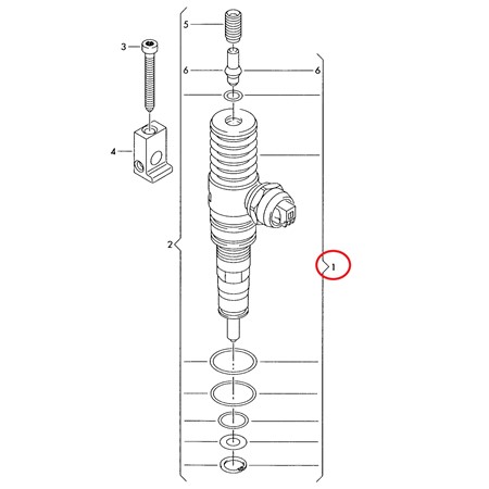 Linde Forklift VW045130073T Pompa Enjektör
