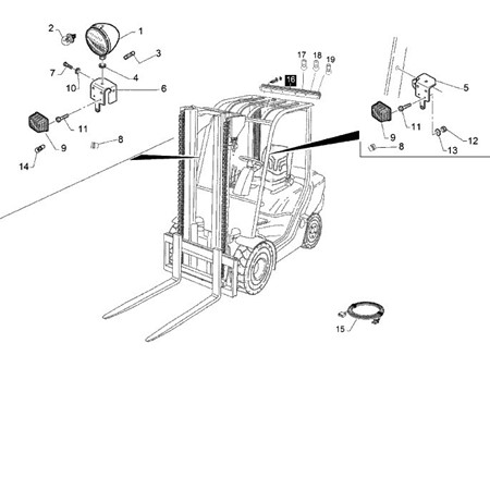 Linde Forklift 0009740013 Arka Stop Lambası 1283 ve 1218 Serisi