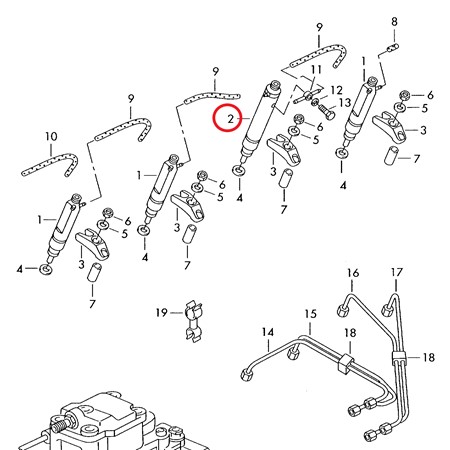 Linde Forklift VW038130201R Pompa Enjektör